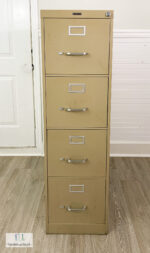 DIY File Cabinet Makeover with Peel and Stick Wallpaper