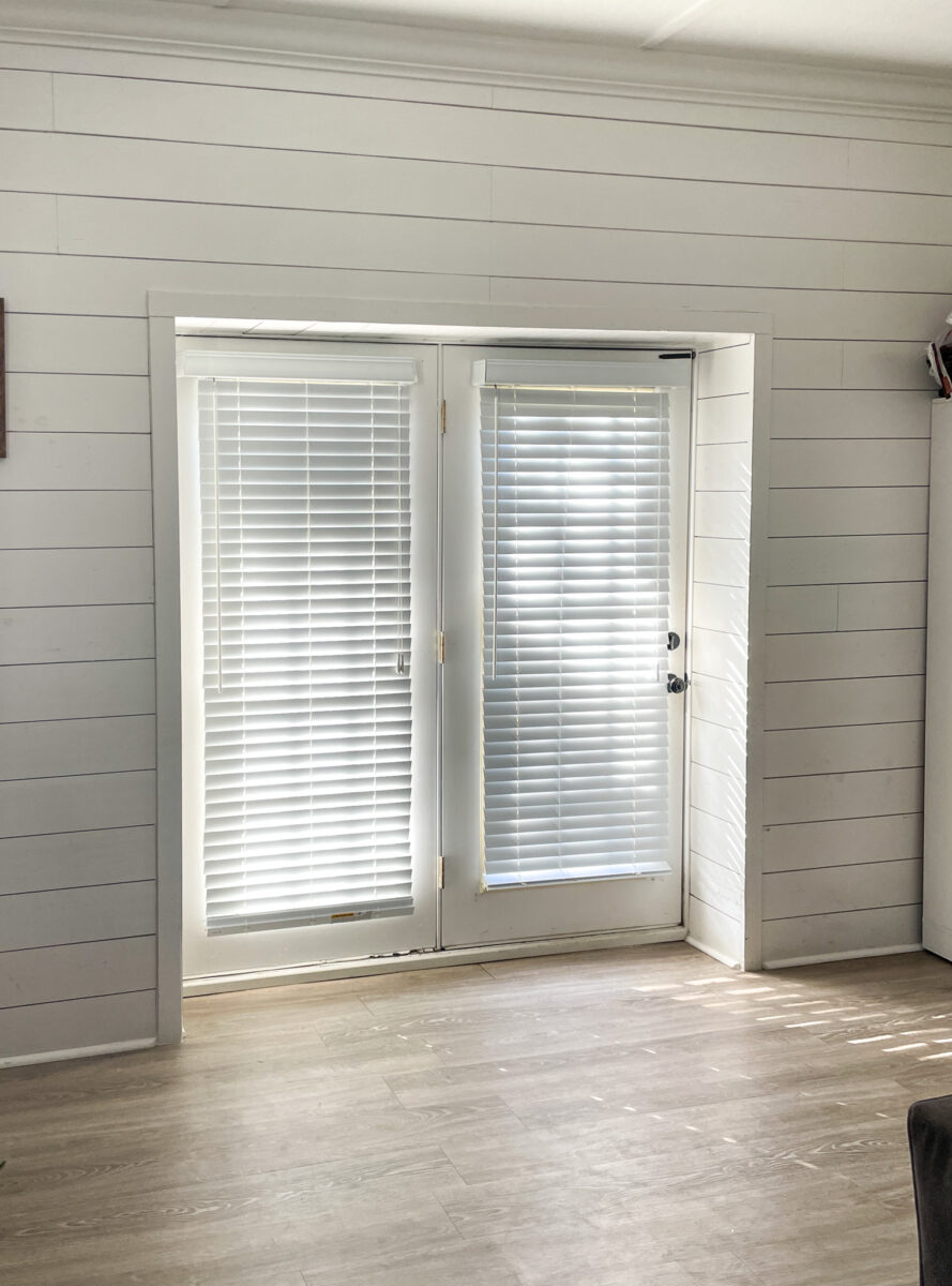 DIY Faux Fireplace to Replace Exterior Double Doors