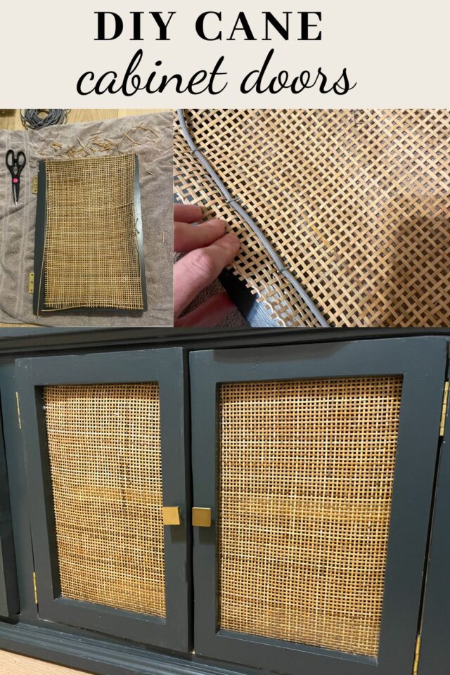 DIY Cane Cabinet Doors: Adding Cane Webbing to a Door front