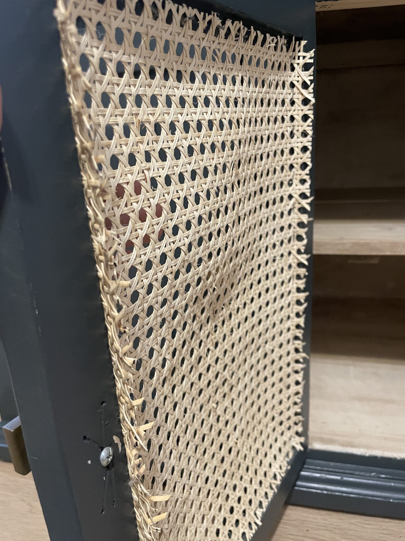 DIY Cane Cabinet Doors: Adding Cane Webbing to a Door front
