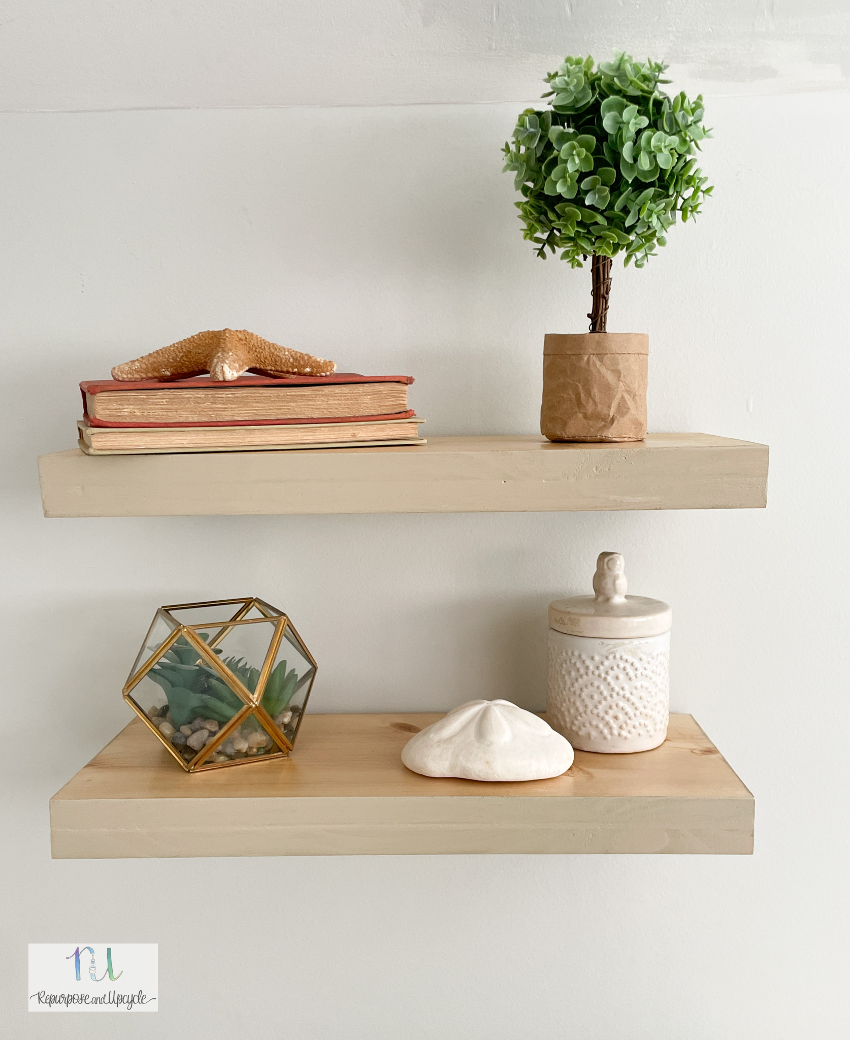 Easy DIY Thin Floating Shelves with Pre Made Shelf Brackets