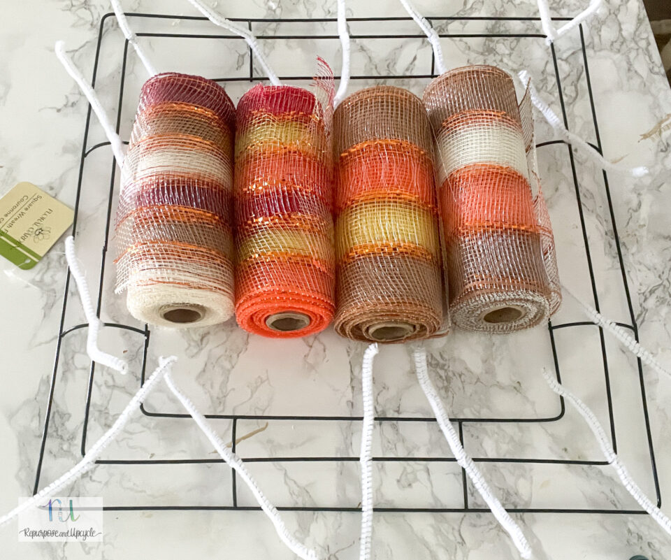How to Make a Halloween Wreath with Mesh Ribbon
