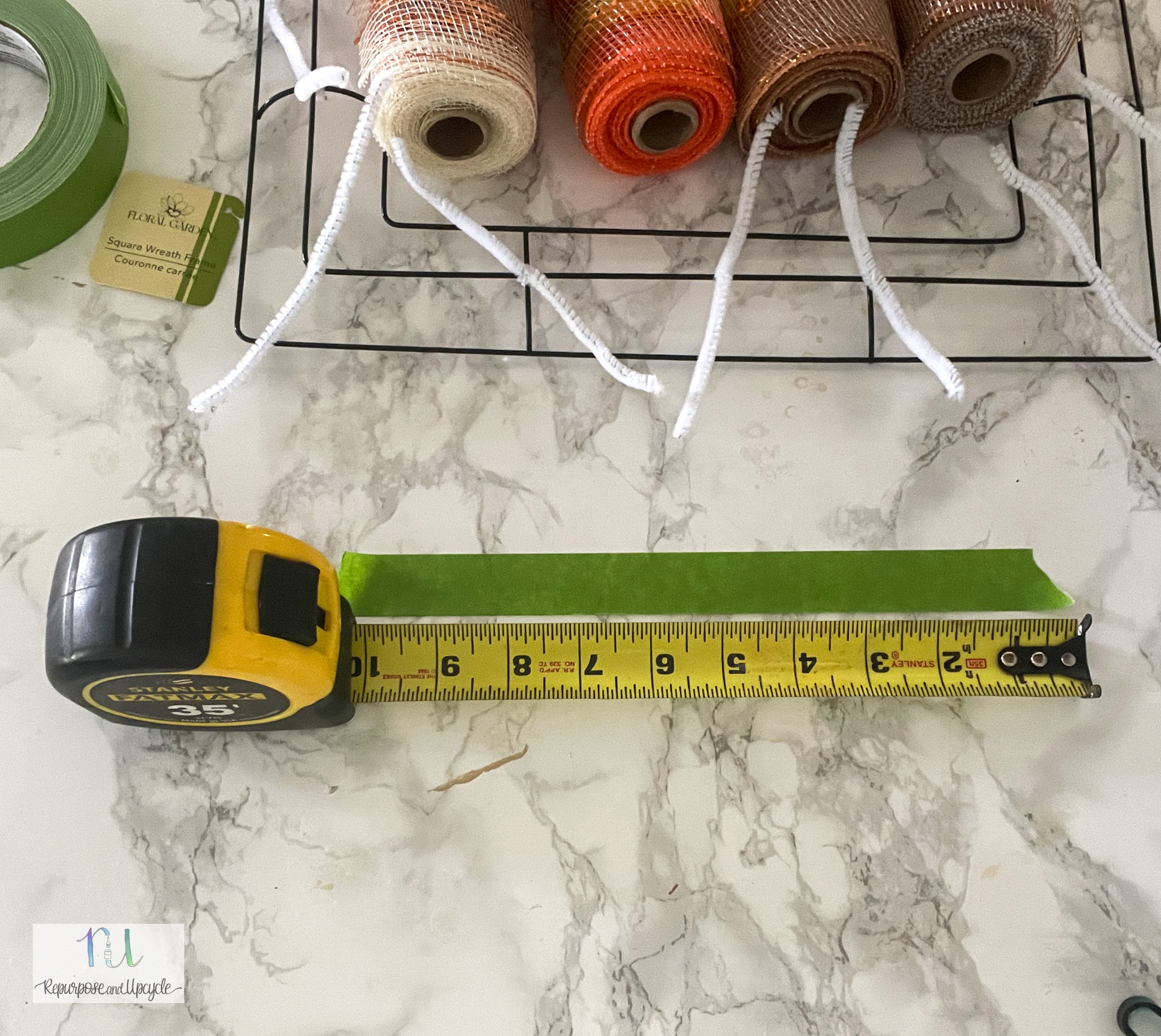 How to Make a Halloween Wreath with Mesh Ribbon
