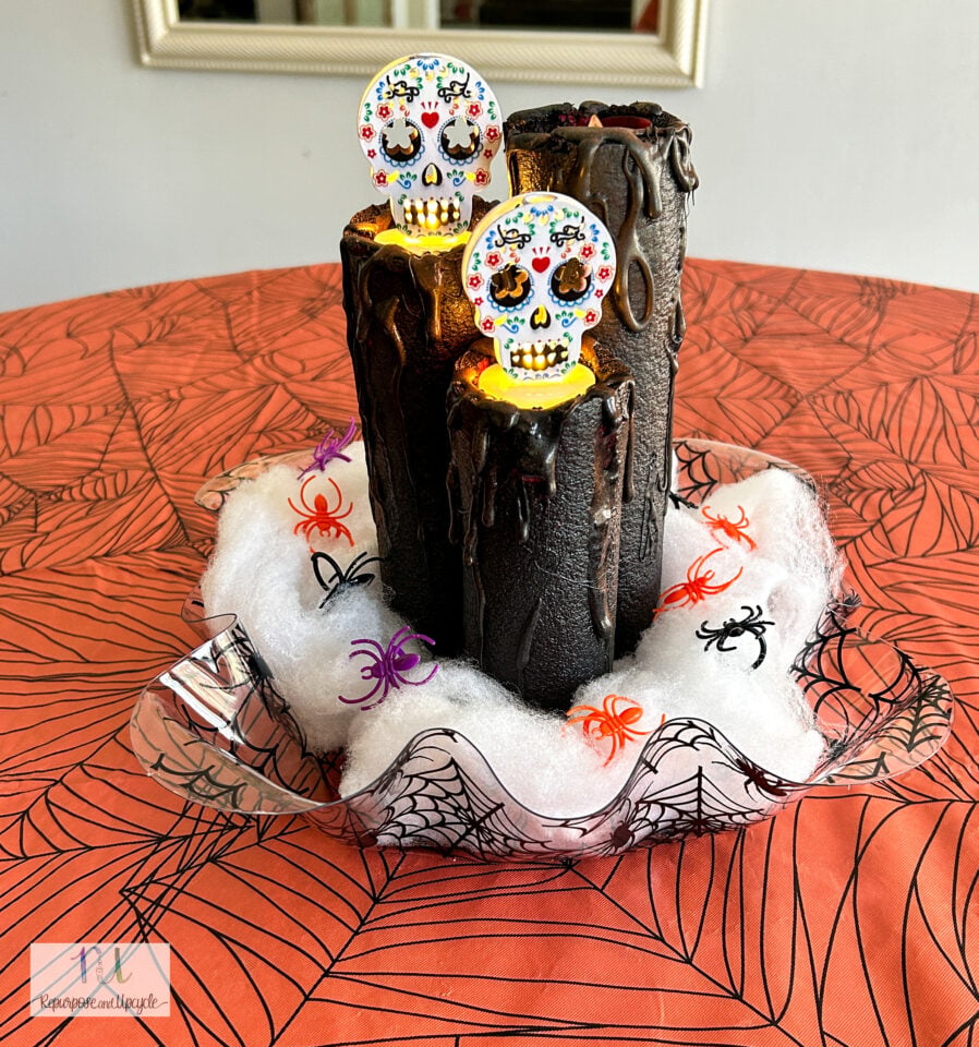 Pool Noodle Halloween Candles DIY: Dollar Tree for the Win!