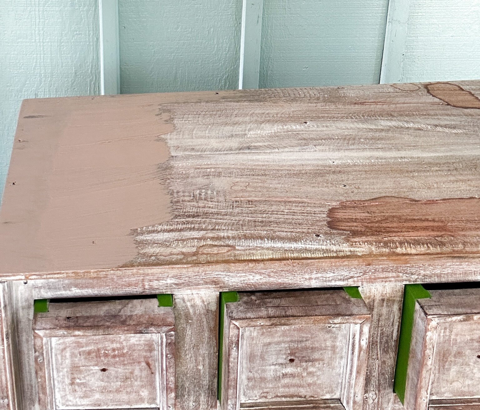 Cabinet Makeover with Heirloom Tradition All-In-One Stain Toasted Oak