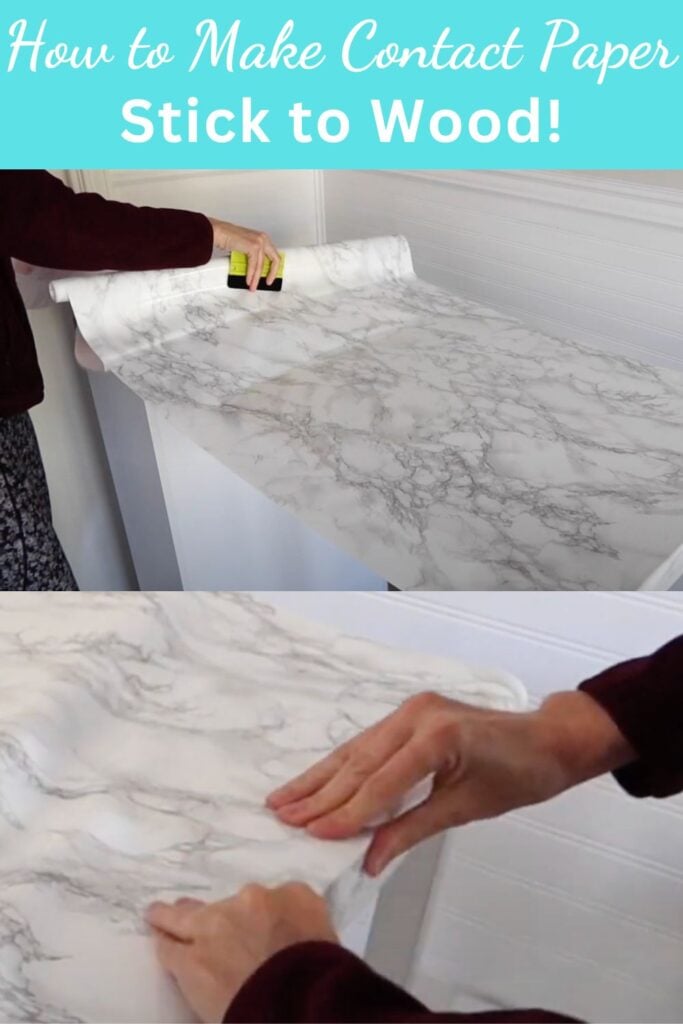 how to make contact paper stick to wood