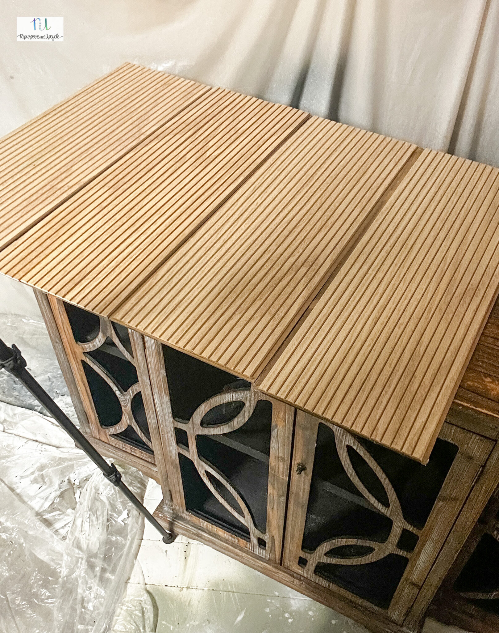 Entryway BUFFET MAKEOVER with POLE WRAP!