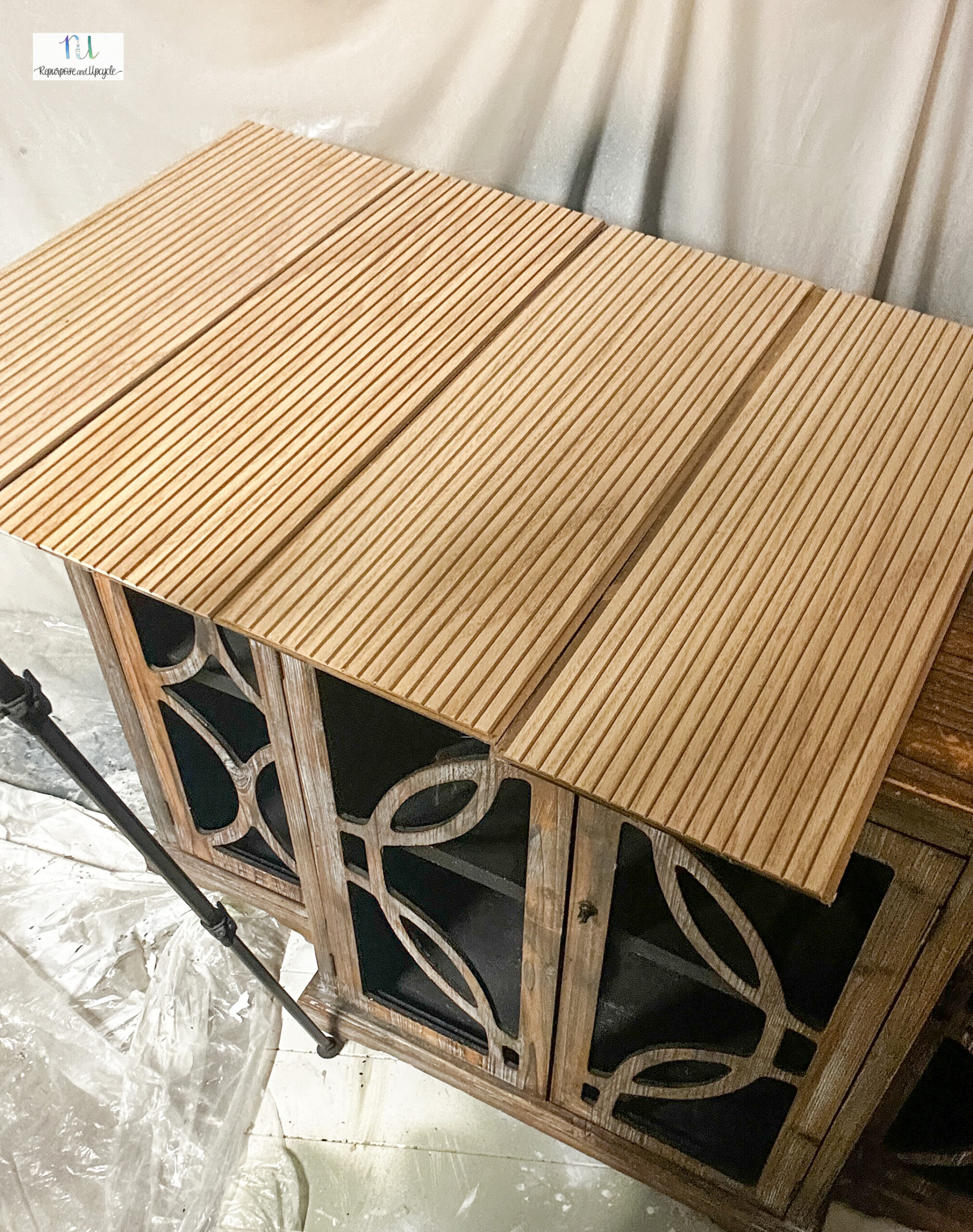 Entryway BUFFET MAKEOVER with POLE WRAP!